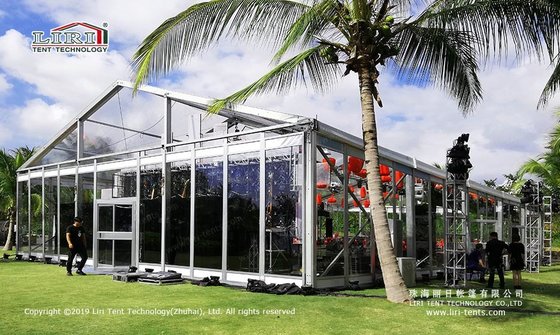 clear span aluminum alloy structure tent with  glass walls for events