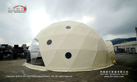 diameter 11m geodesic dome tent with steel frame and PVC cover