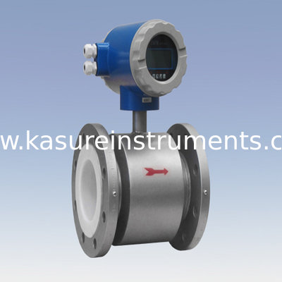 integrate type electromagnetic flow meter with PTFE lining flanged connection
