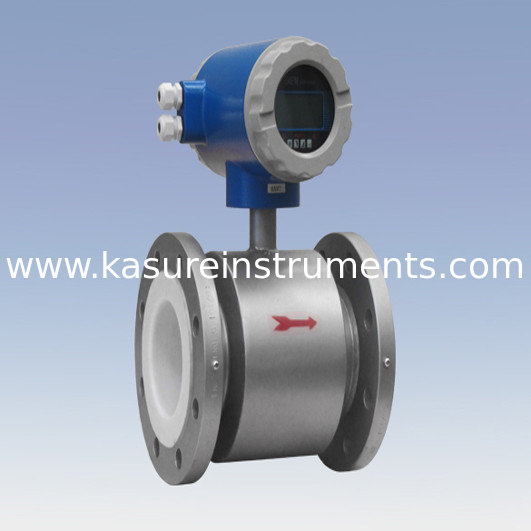 integrate type electromagnetic flow meter with PTFE lining flanged connection