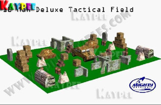 China 68 bunkers Deluxe Tactical Field 10 man,Inflatable paintball Bunker filed, KPB025 supplier