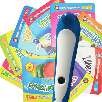 Dolphin Kids Learning Pen Support MP3 / Game / TF Card Blue Green