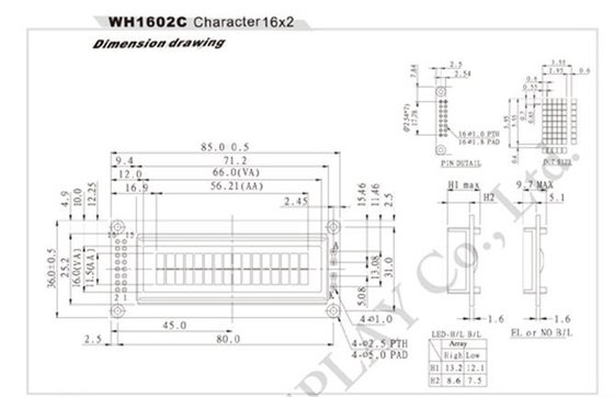 winstar  Character LCD WH1602C PANEL, supplier