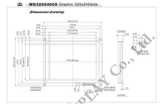 WINSTAR 320x240 Graphic LCD WG320240A ，WG320240B0，WG320240BX，WG320240C0，WG320240CX supplier