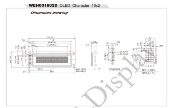WINSTAR 16*2 OLED WEH001602B ,16*2 OLED WEH001602C,16x2 OLED WEH001602D supplier