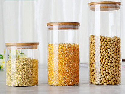 Home use Glass Storages with lid
