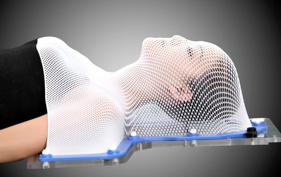 2.4mm S-Shaped HeadNeck-Shoulders Mask / Type-S Head-Neck-Shoulders Mask / Radiotherapy Thermoplastic Mask