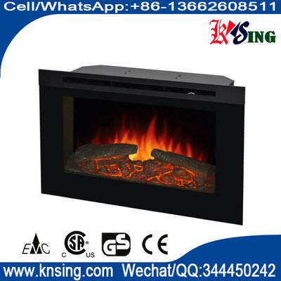 30&quot; insert electric fireplace heater  ZCR3830 modern real log flame effect Knsing supplier