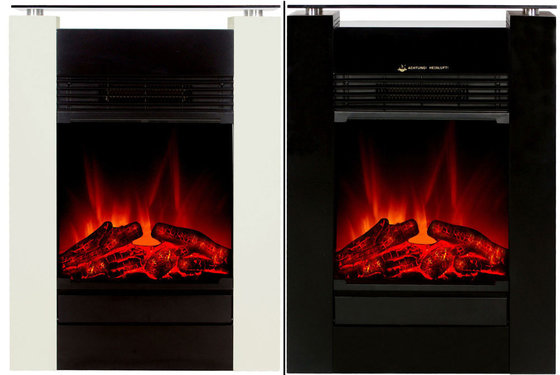 insert electric fireplace MDF mantel and tempered glass table modern stove KNSING supplier