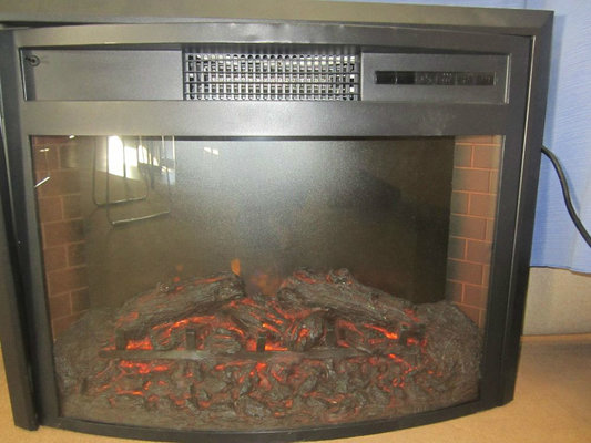 23&quot; curved insert electric fireplace heate LED flame F2325 RV fireplace supplier