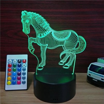 Hot sale Horse Shape 3D Night Lamp USB Small Colorful Led Animal Shape Light