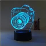 Acrylic Cute fish LED 3D Visual Lamp manufacture  3d led mini night light for Special Day