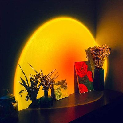Factory supply sunset lamp USB night light led projector sun sunset rainbow lamp with custom logo