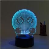 Hot sale 3D LED Illusion Victory Gesture Touch Control 7 Colors Change Night Light with USB Charger For Kids