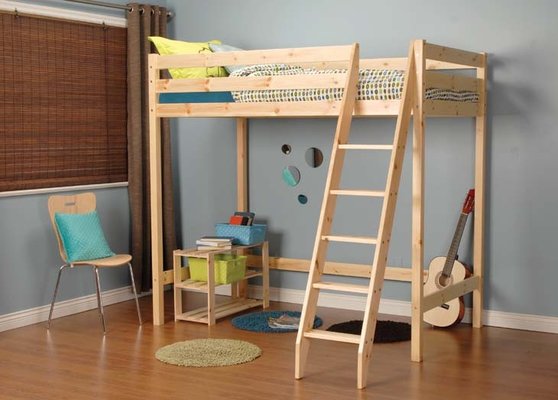 modern bunk bed pine wood