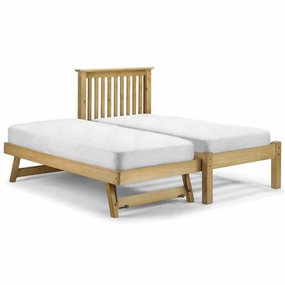 modern single bed pine wood