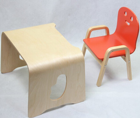 kid table and smile chair-birch bentwood