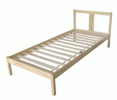 modern single bed pine wood