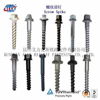 rail sleeper coach screw spike,railway fastener rail sleeper coach screw spike