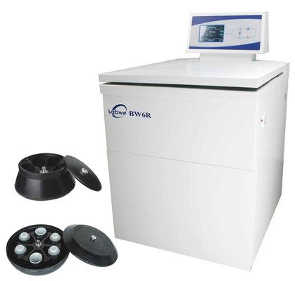Automatic Floor Standing 6*1200ML large capacity Centrifuge BW6R  Gas Hinge For Lid Drop Protection