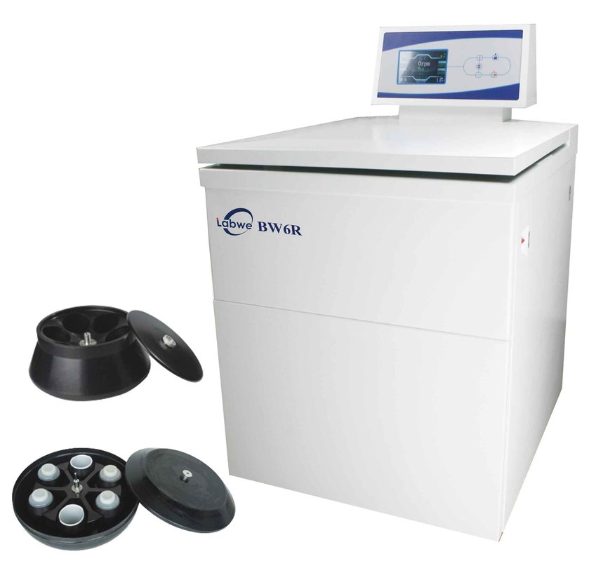 Automatic Floor Standing 6*1200ML large capacity Centrifuge BW6R  Gas Hinge For Lid Drop Protection
