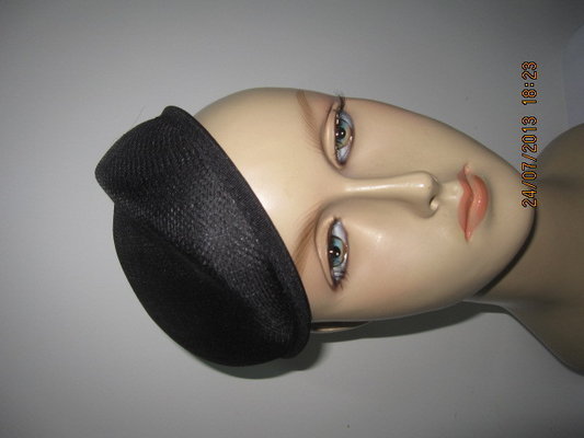 Black Fashion Small Ladies Sinamay Base For Fascinators With Strong Stiffening for Party