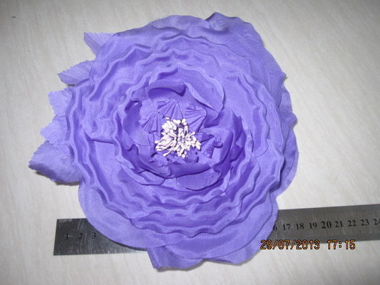 Purple Silk Flower Headpieces For Garden Decoration , Wedding Hair Accessories