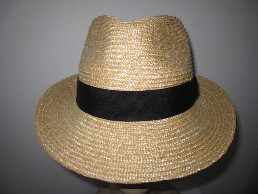 Mens Straw Fedora Snap Brim Hat