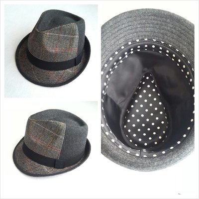 Wool Blend Fabric Adult Mens Straw Fedora Hats With Sweatband , Brim Size 4.5cm