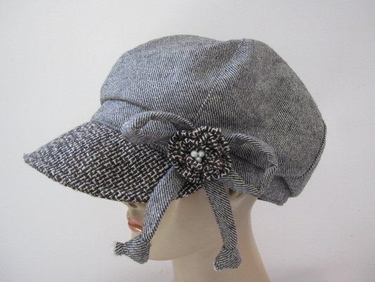 100% ladies' bakerboy cap, twilled fabric, nice trimming, cotton lining