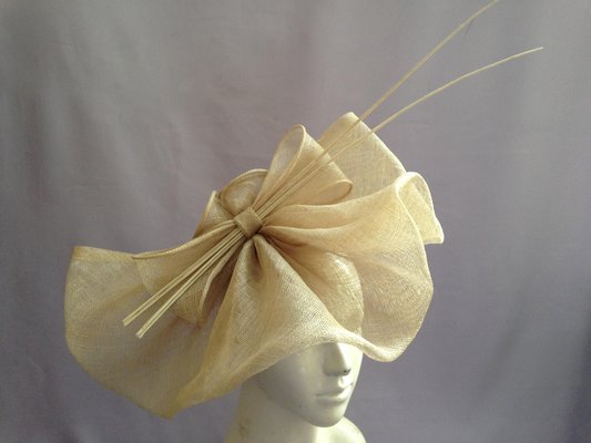 Navy / Pink / Red / Yellow Ladies Fascinator Hats With Feather Trimming For Party