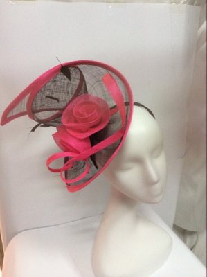 Contrast Color Sinamay Ladies Fascinator Hats , ladies church hats