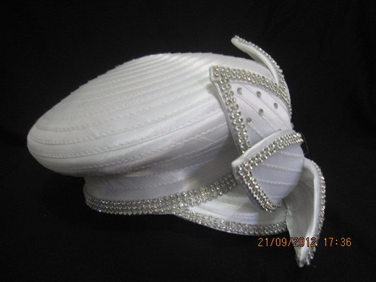 White Handmade  Ladies' Church Hats  Mushroom crown For  Party