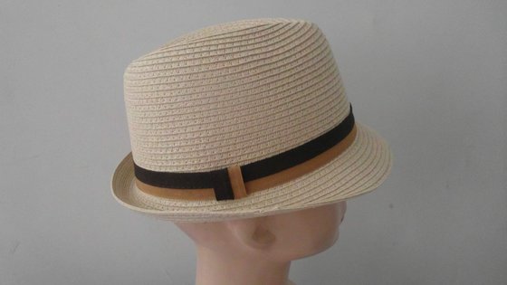 White Paper Fedora Hats For Women With Ribbon Band, Fashon Ladies Braid Hat for Normal Day