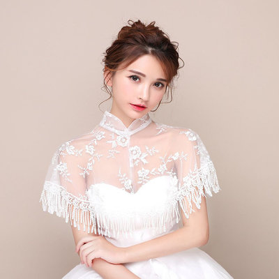 Wedding Dress Lace Bridal Jacket , Luxury Woman Wedding Bolero Jacket