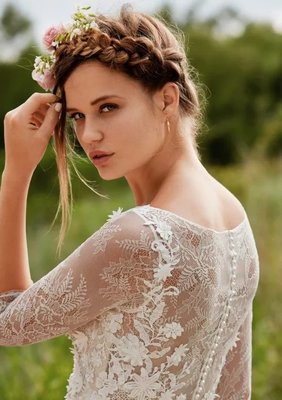 Fairy Style Pretty A Line Style Wedding Dresses With Half Long Sleeves