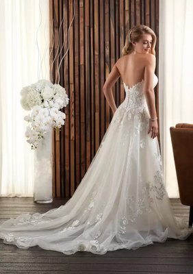 Long Classic Satin A Line Wedding Dress / Ivory Bridesmaid Dressing Gowns