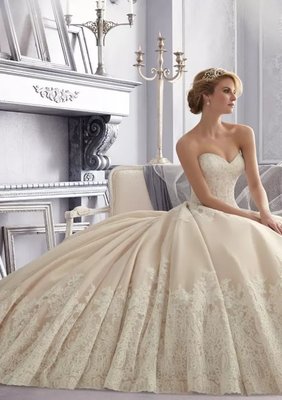 Hand Embroidered Taffeta Ball Gown Style Wedding Dresses For Ladies And Woman