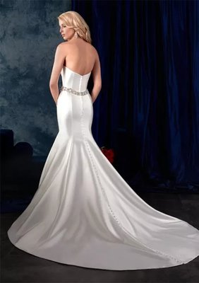 Floor Length Unique Fit And Flare Wedding Dresses , Long Vintage Style Wedding Dresses