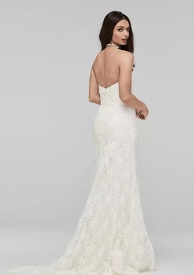 Classic Chiffon Fit And Flare Wedding Gown For Slim Ladies Multi Layer Design
