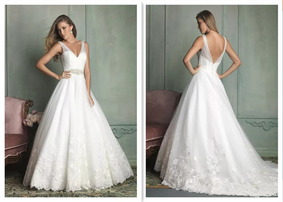 Girls Beautiful Ball Gowns / Elegant Drop Waist Ball Gown Wedding Dress
