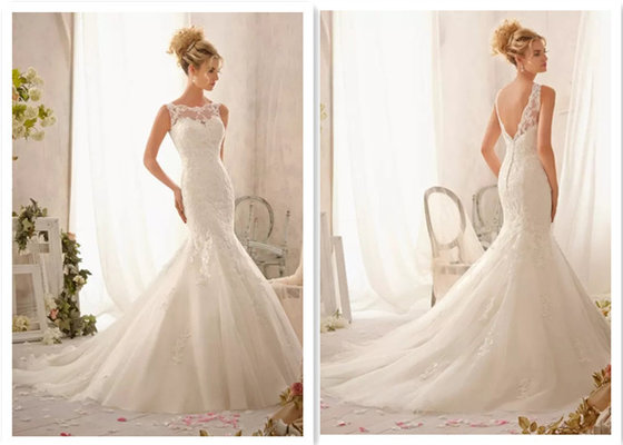 Corset Ivory Fit And Flare Dress / Long Train Fluffy Fit And Flare Prom Dresses