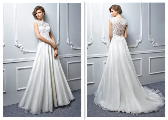 Ivory Vintage A Line Style Wedding Dresses For Attractive Women And Girls