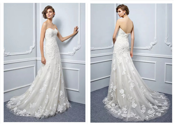 Custom Elegant A Line Style Wedding Dresses For Woman Color Optional