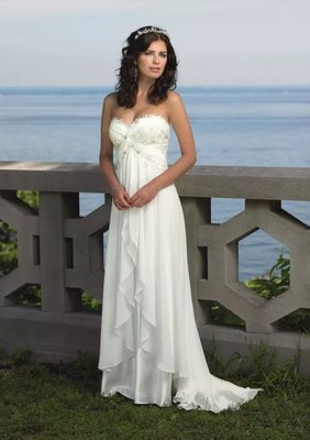 Top Quality And Good Price Sleeveless Bridal White/Ivory Wedding Dress