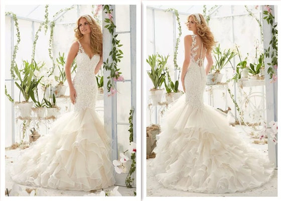 New white/ivory Mermaid Bridal Gown Wedding Dress Custom Size