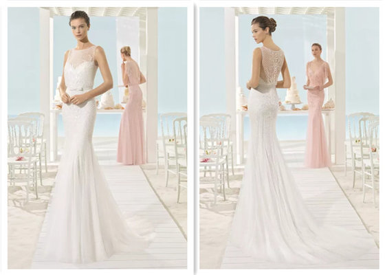 Sequins Plus Size Mermaid Tail Wedding Dress For Slim Bridal And Bridesmaid