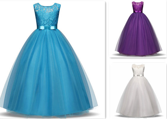 Pretty Puffy Flower Girl Dresses For Older Girl Appliqued Technics Customized Size