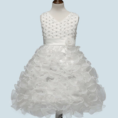 Recital Graduation Ivory Flower Girl Dresses , Pretty Black Flower Girl Dresses