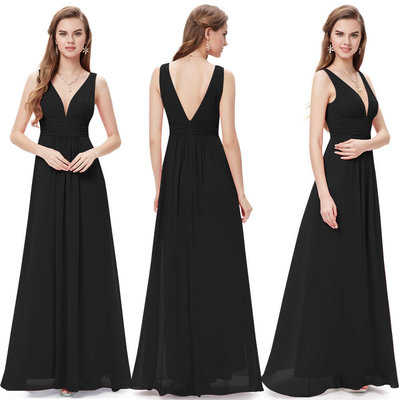 Long Chiffon Cocktail Prom Evening Gowns For Bridesmaid Multi Colors Optional